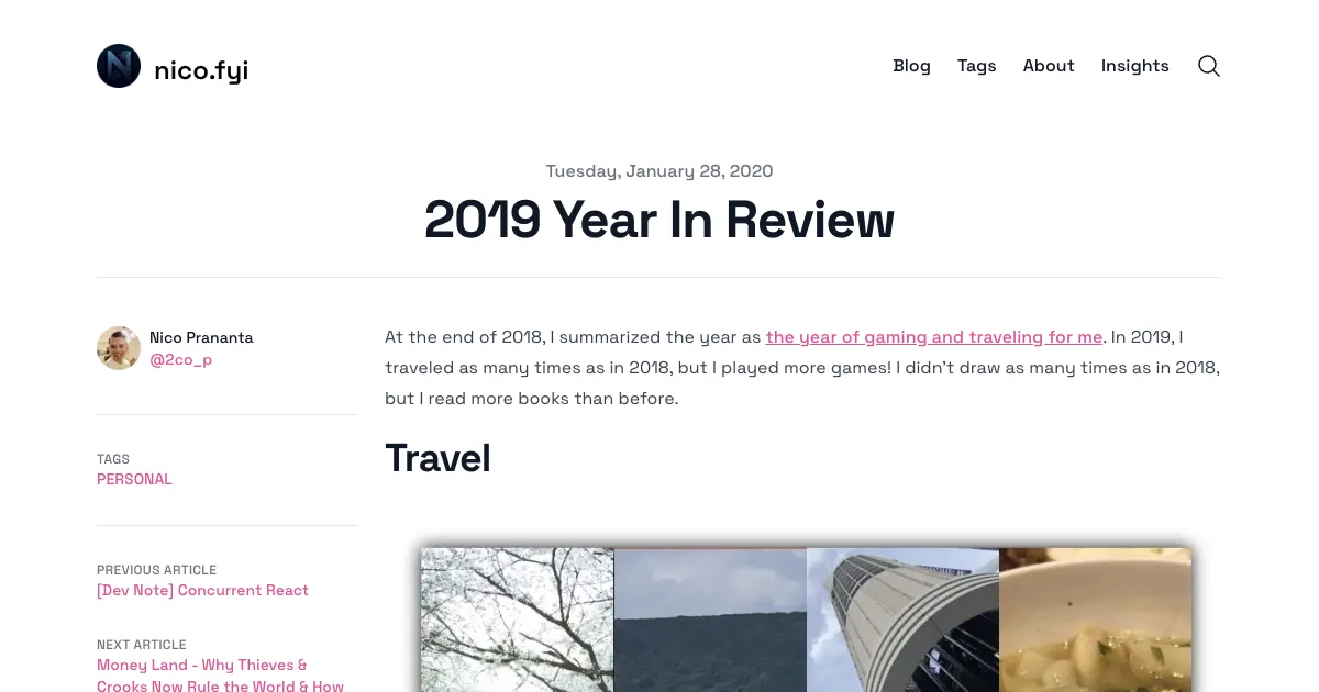 2019 Year In Review | Nico's Blog