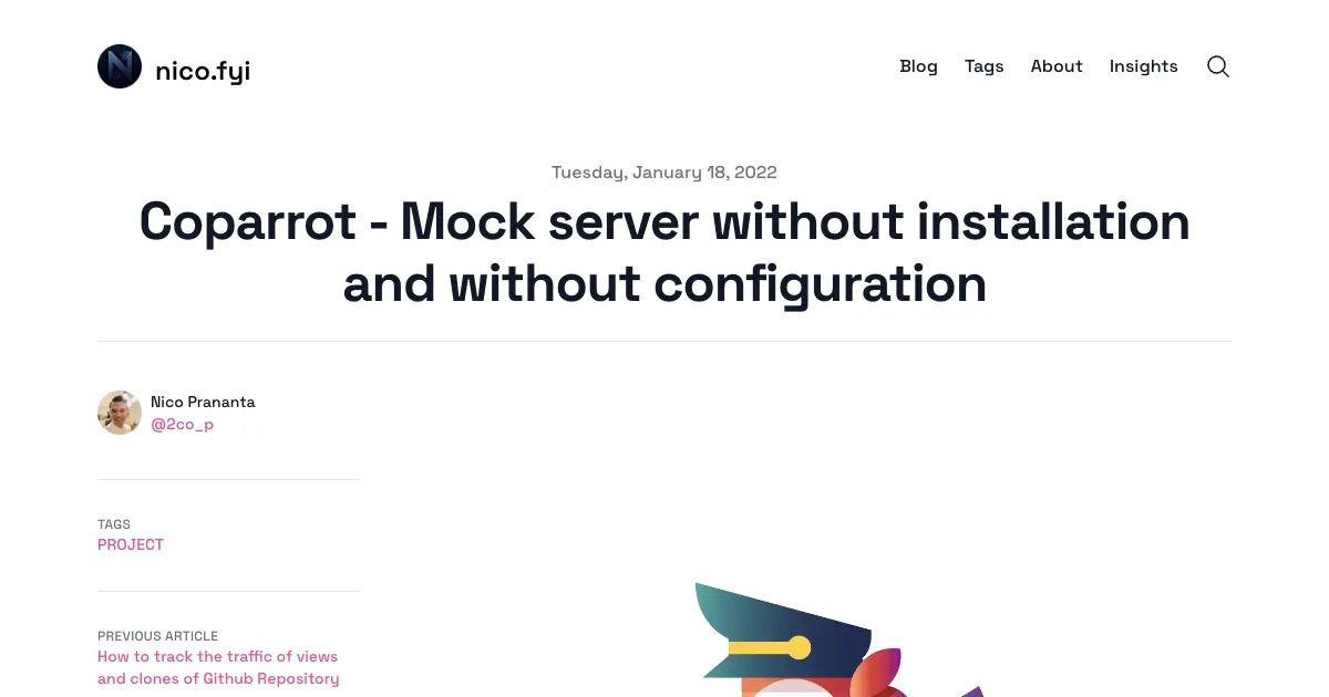 Coparrot - Mock server without installation and without configuration | Nico's Blog